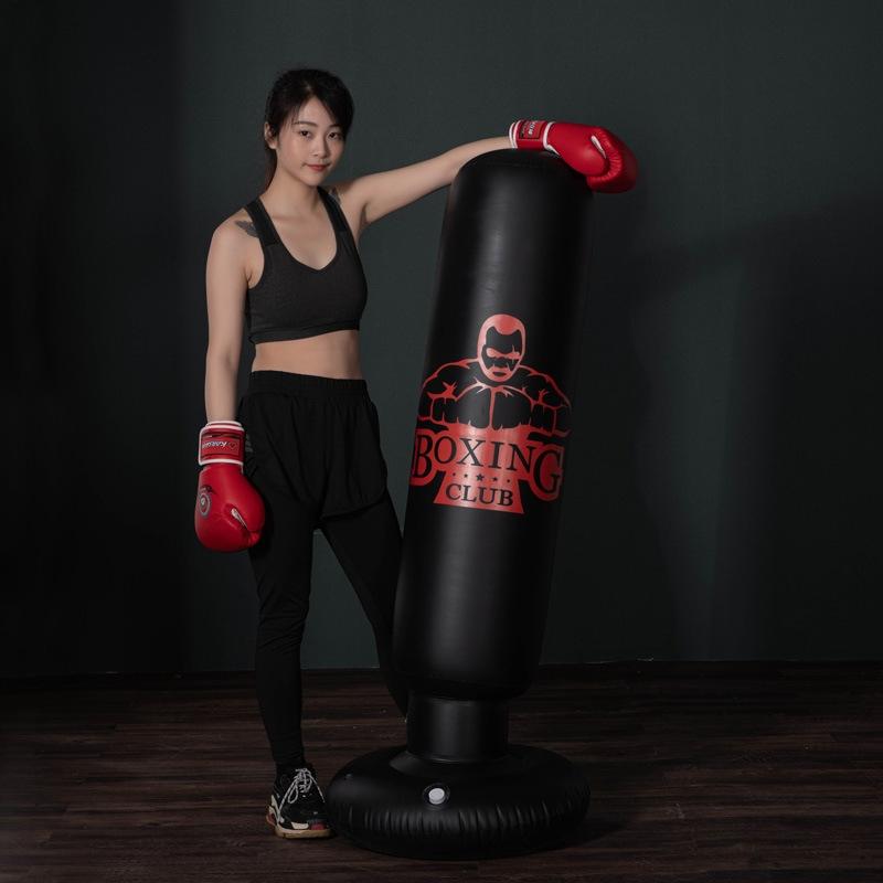 Adult Inflatable Vertical Boxing Column - 1.6M Non-Tumbler Sandbag - B ...